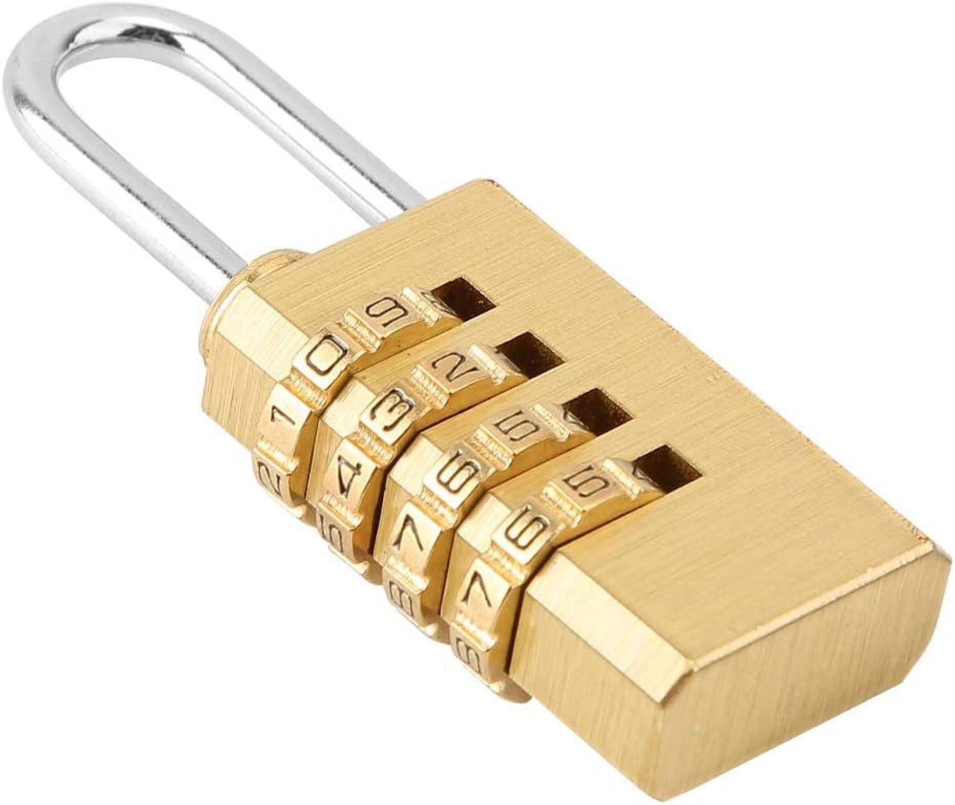 Combination Padlock, Resettable Digital Lock Mini 4 Digits Number ...