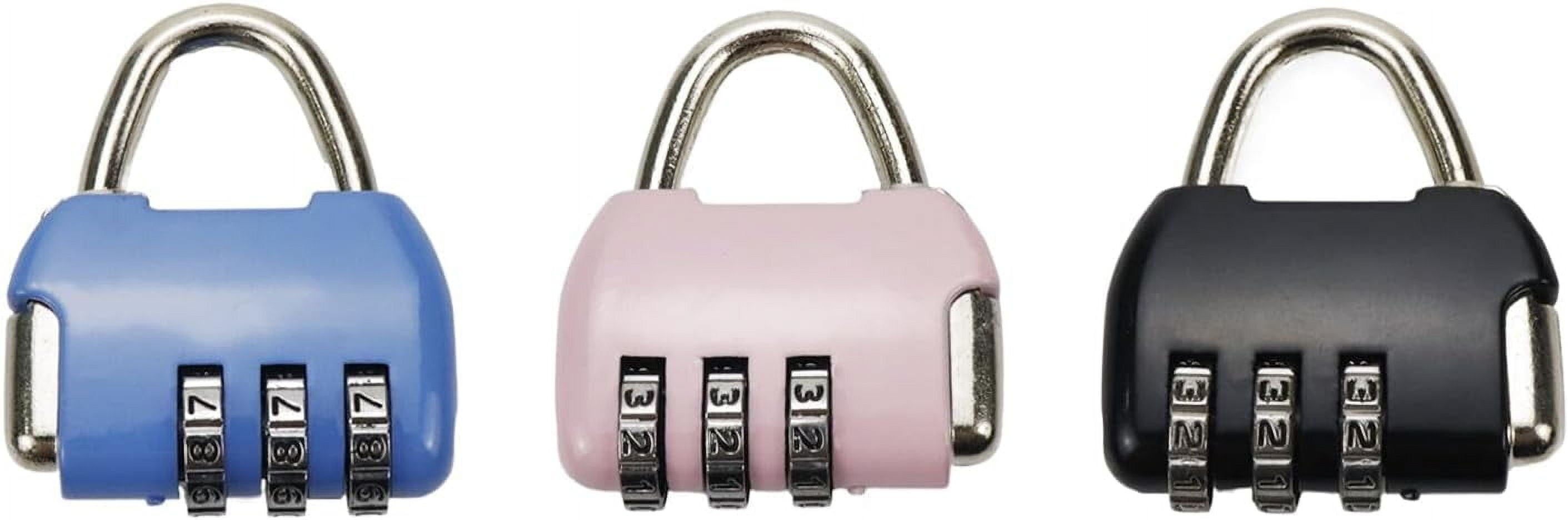 Combination Padlocks,3 Digit Zipper Luggage Lock for School Gym ...