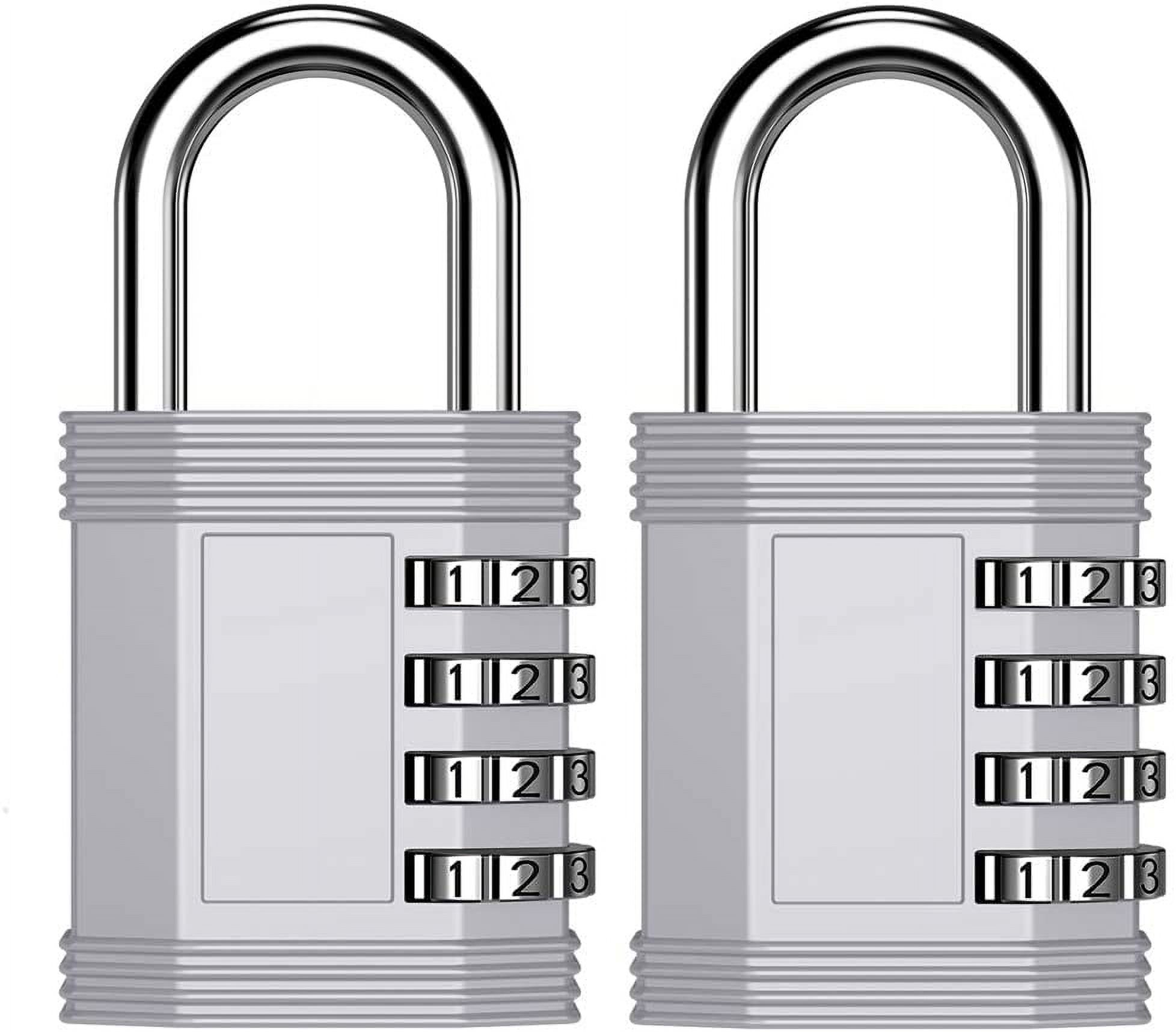 Combination Padlocks, 4 Digit Waterproof Lock for Gym, School Locker ...