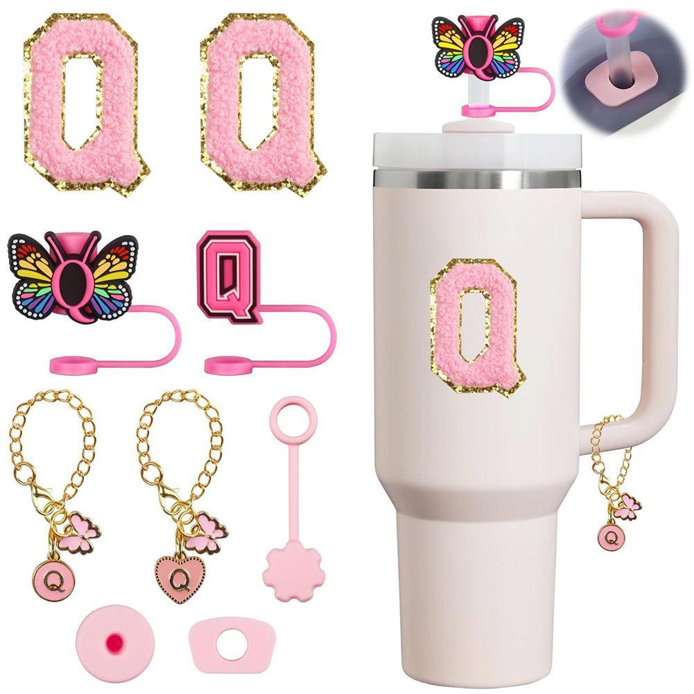 Combination Q letter butterfly straw dust cap suitable for Stanley cup ...