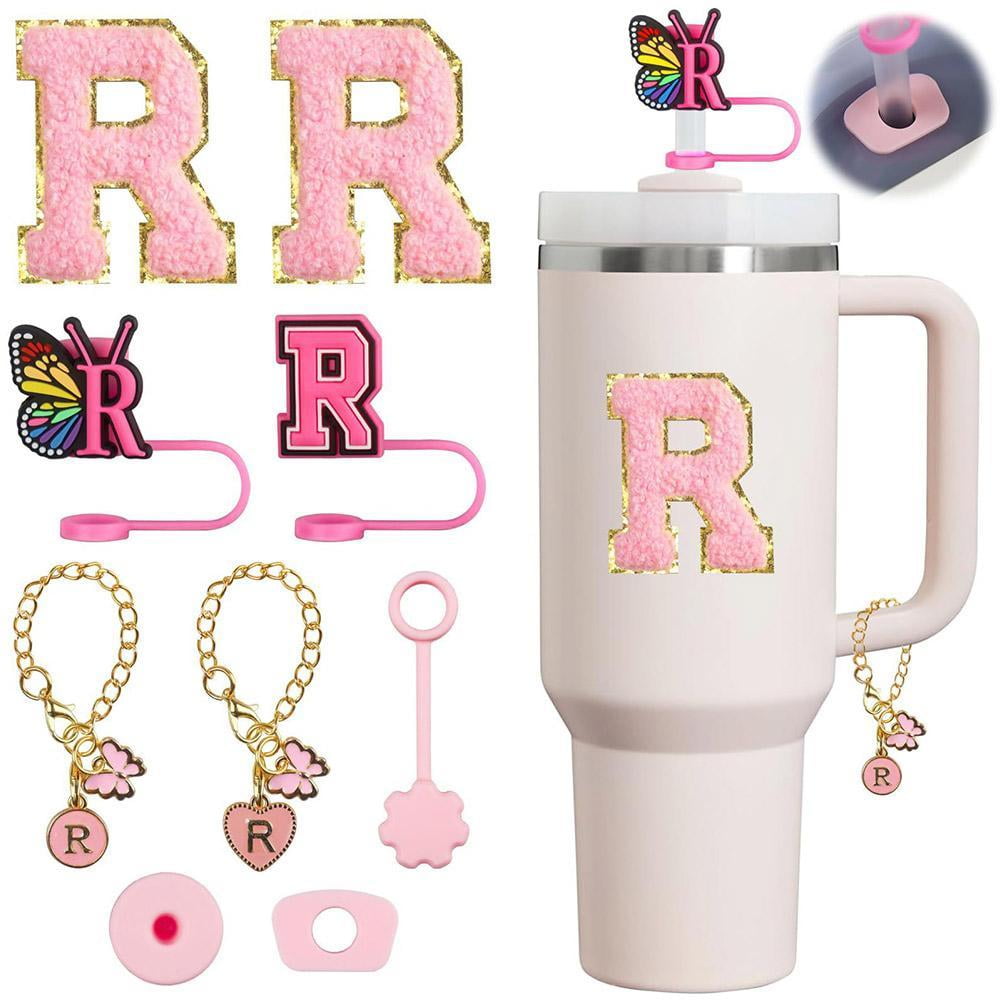 Combination R letter butterfly straw dust cap suitable for Stanley cup ...