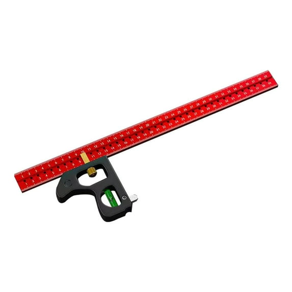 Combination Square,12/16inch Carpentry Woodworking Measure Tools with ...