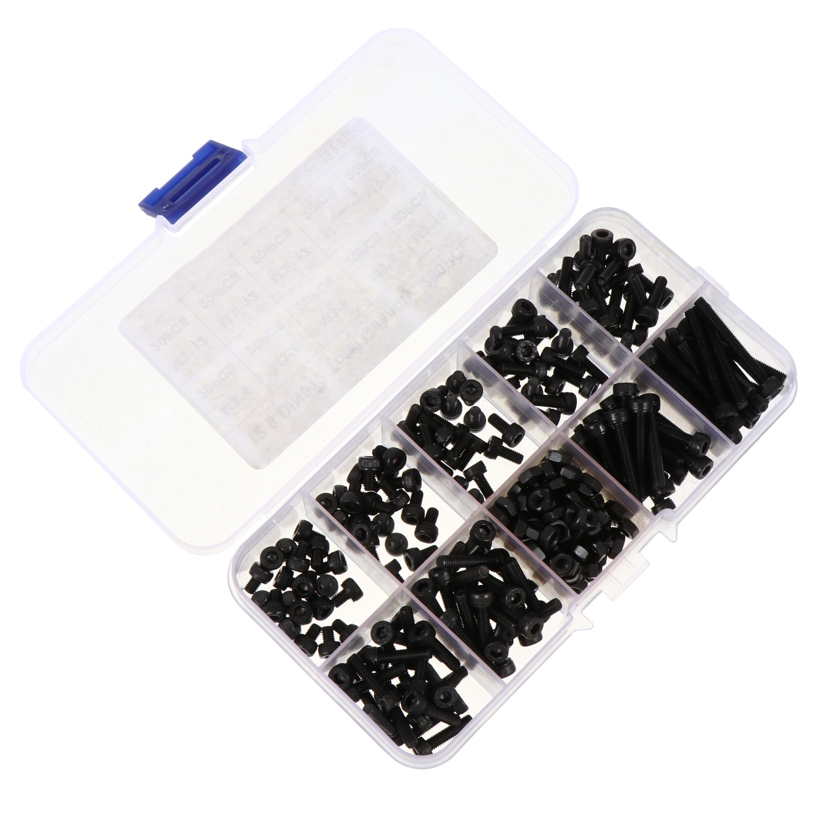 1 Box 280pcs Alloy Steel Hexagon Screws and Nuts Practical Fastening ...