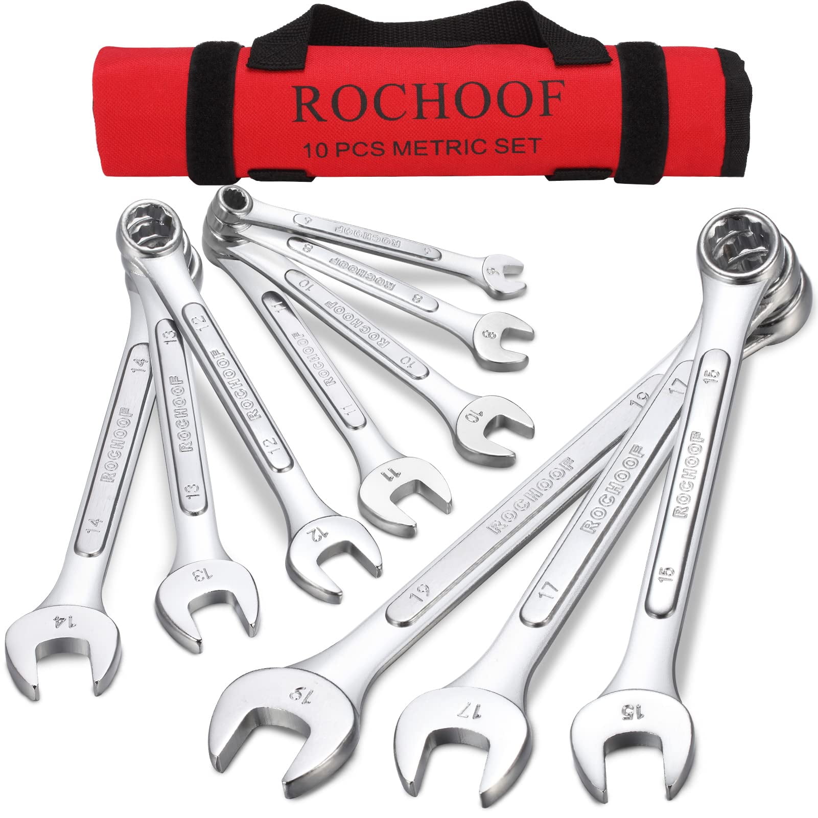 Combination Wrench Set Metric,10-Piece 6-19mm Combination Wrenches 12 ...