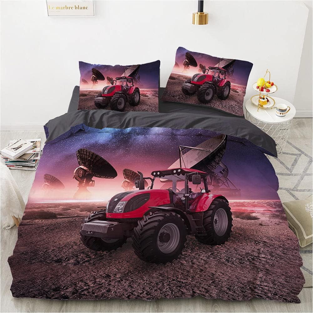 Combine Harvester Tractor Duvet Cover Set,Bedding Set for Kids and ...