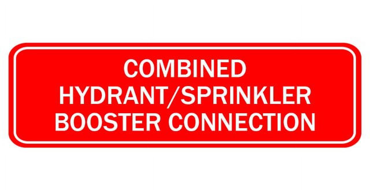 Combined Hydrant Sprinkler Booster Connection Sign For House Door ...