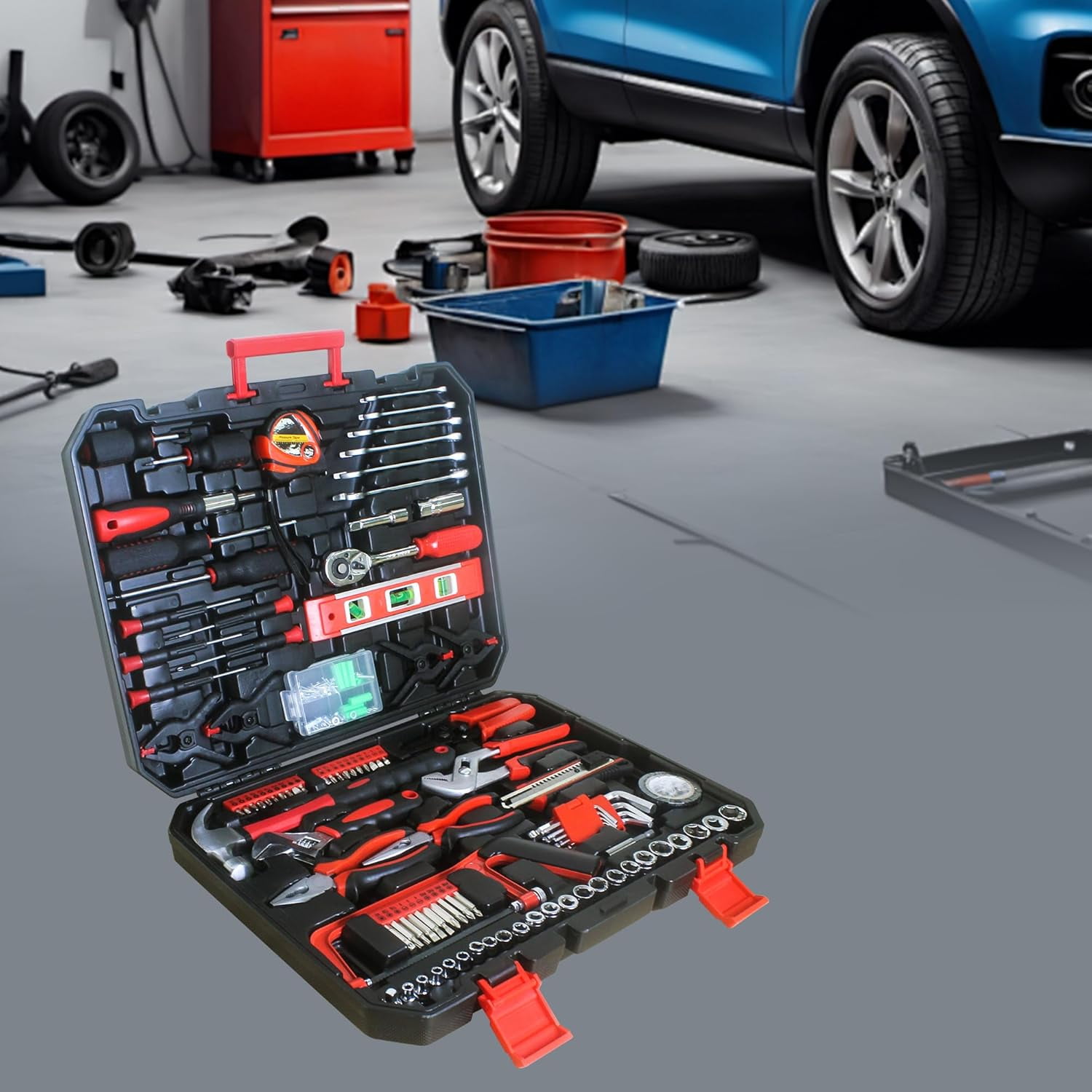 Combined Maintenance Hand Tool Box with Toolset-238 pieces of Basic ...