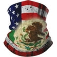 Combined Mexican Mexico Flag and USA Flag Balaclava Warmer Neck Gaiter ...