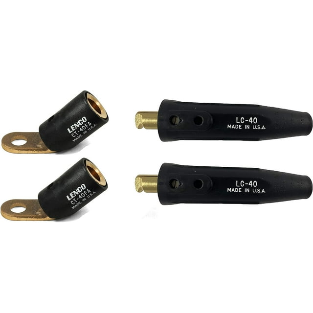 Combo: 2 Each Lenco CT-40FA Terminal Lug & 2 Each LC-40 Cable Connector ...