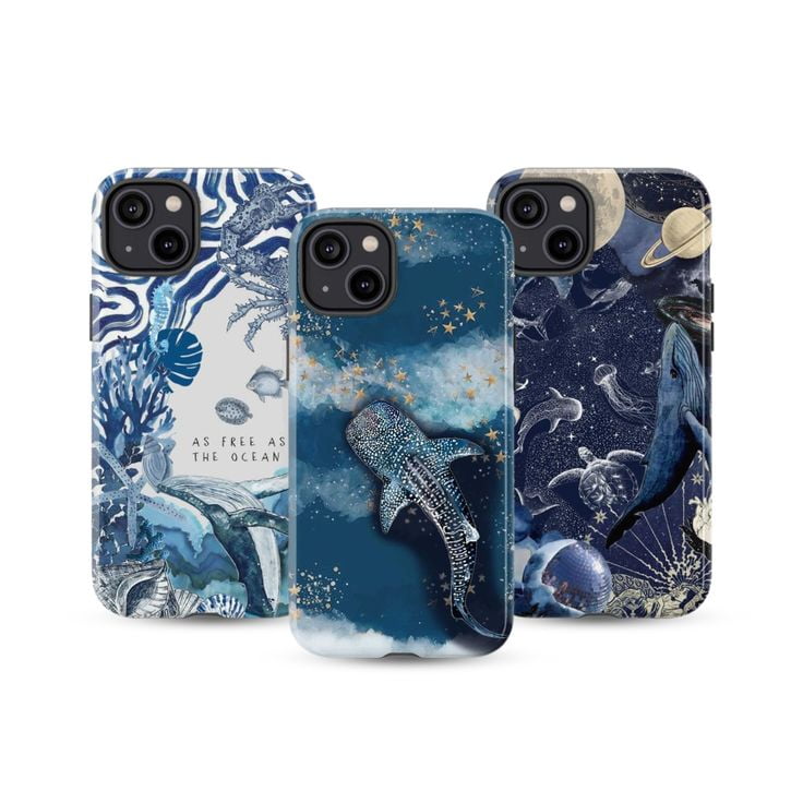 Combo 3 Mystical Whale Shark Phone Case, Starry Night Ocean Fantasy ...