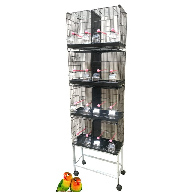 Combo-4 of Stack & Lock Double Breeding Breeder Flight Bird Quail Cages ...