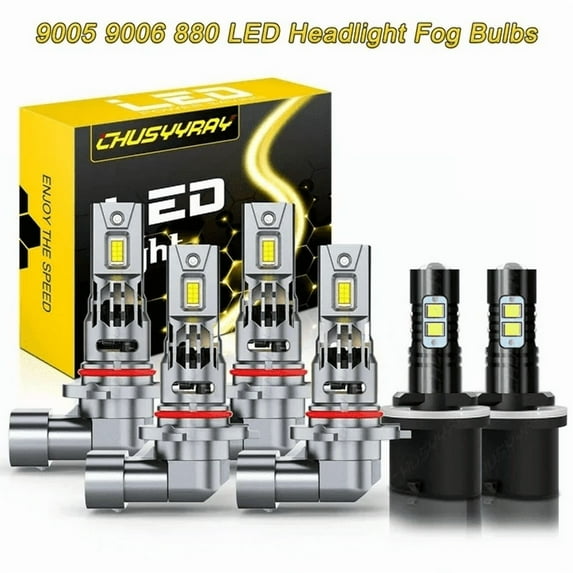 Combo 6x 9005 9006 880 LED Headlights Fog Bulbs Upgrade For GMC Envoy ...