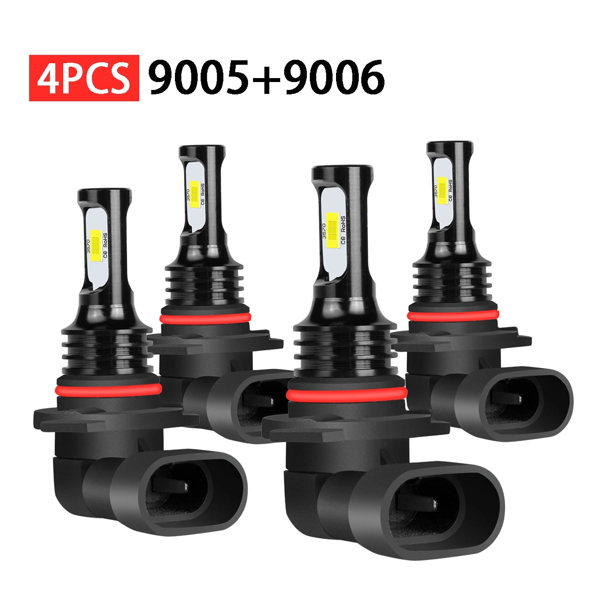 Combo 9005 9006 LED Headlight Bulbs Kit for Honda Accord 1990-2007 High ...