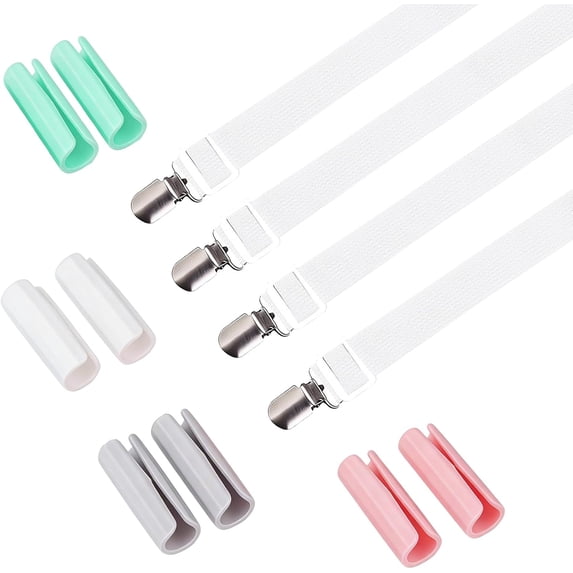 Combo Bed Sheet Grippers, 8 Bed Sheet Holders and 4 Bed Sheet Straps ...