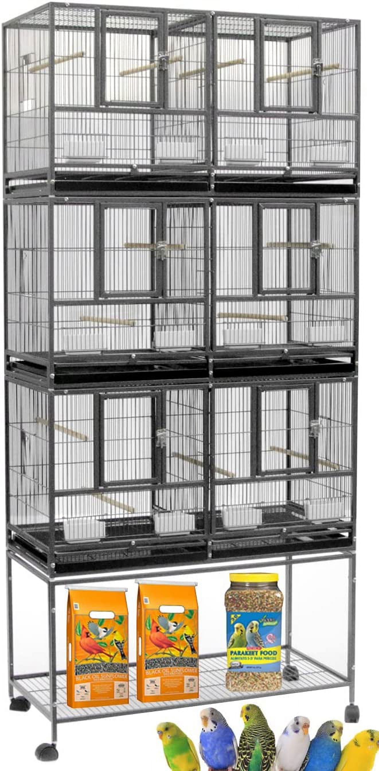 Combo Breeding Stacker Center Divided Breeder Bird Flight Double ...