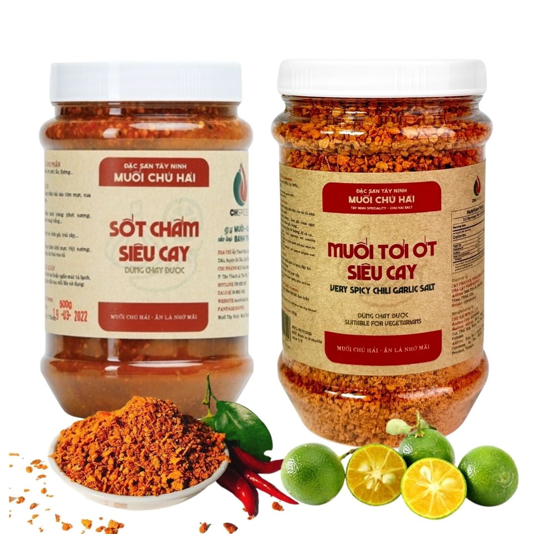 Combo Chu Hai Super Spicy Dipping Salt + Chili Garlic Salt – 2 x 350g ...