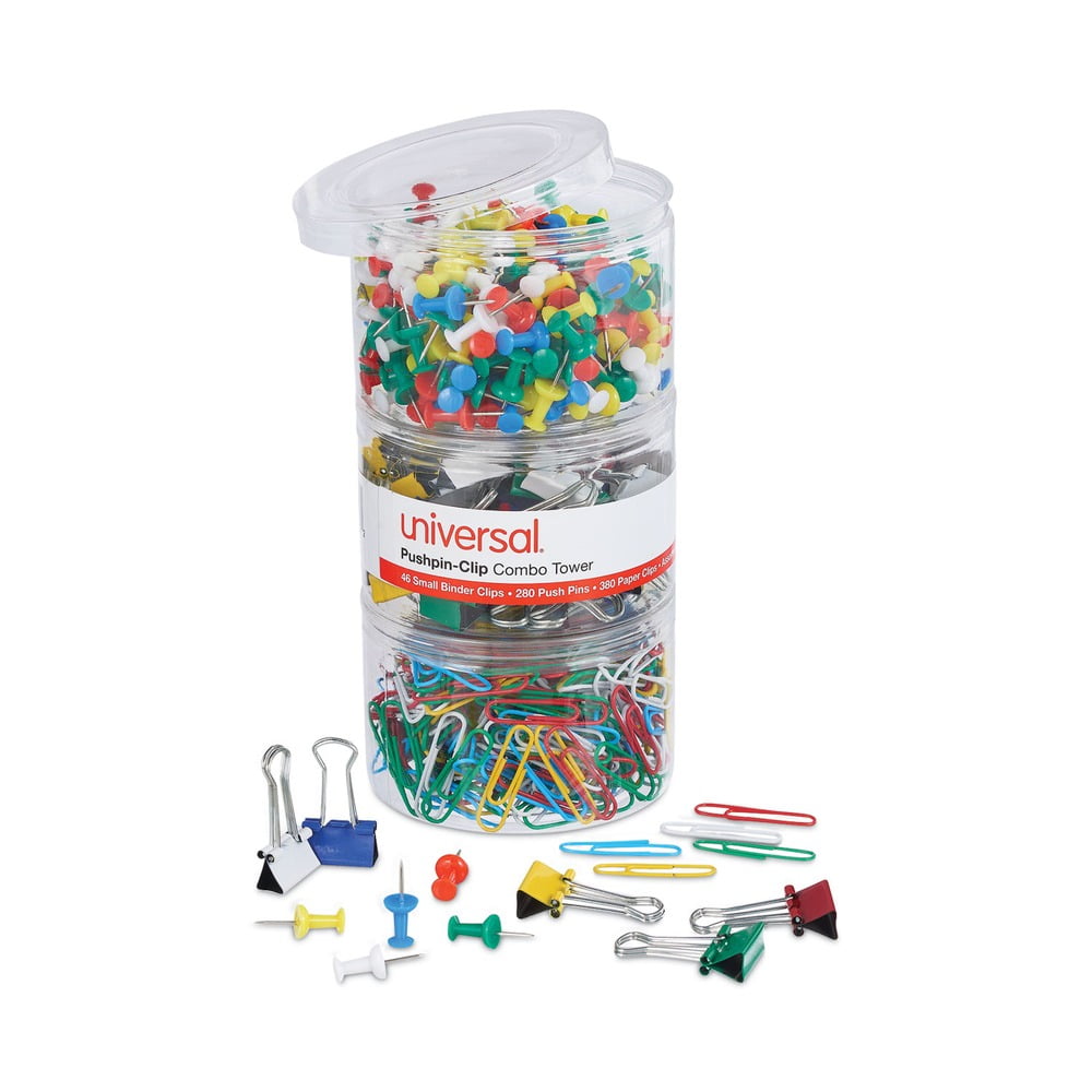 Universal Binder Clip/Paper Clip/Push Pin Set - Walmart.com