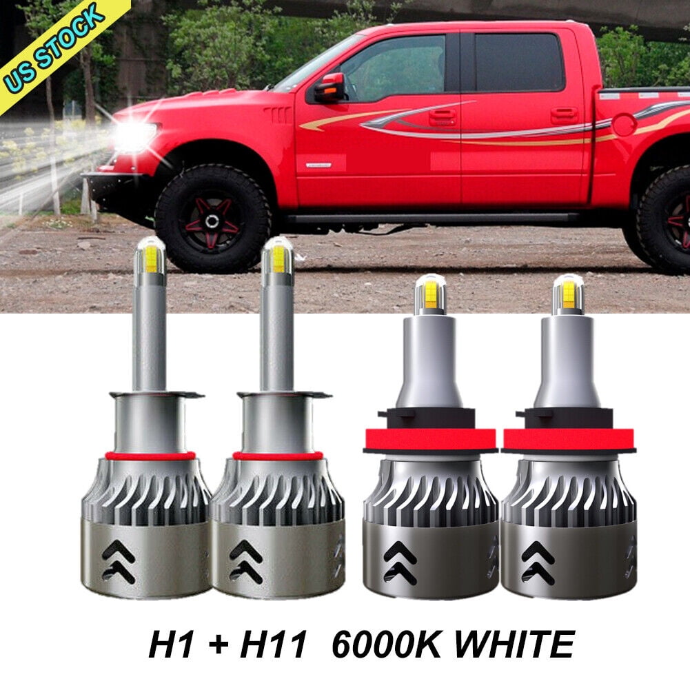 Combo H1 H11 LED Headlight Bulbs High Low Beam Kit for Ford Focus 2013 ...