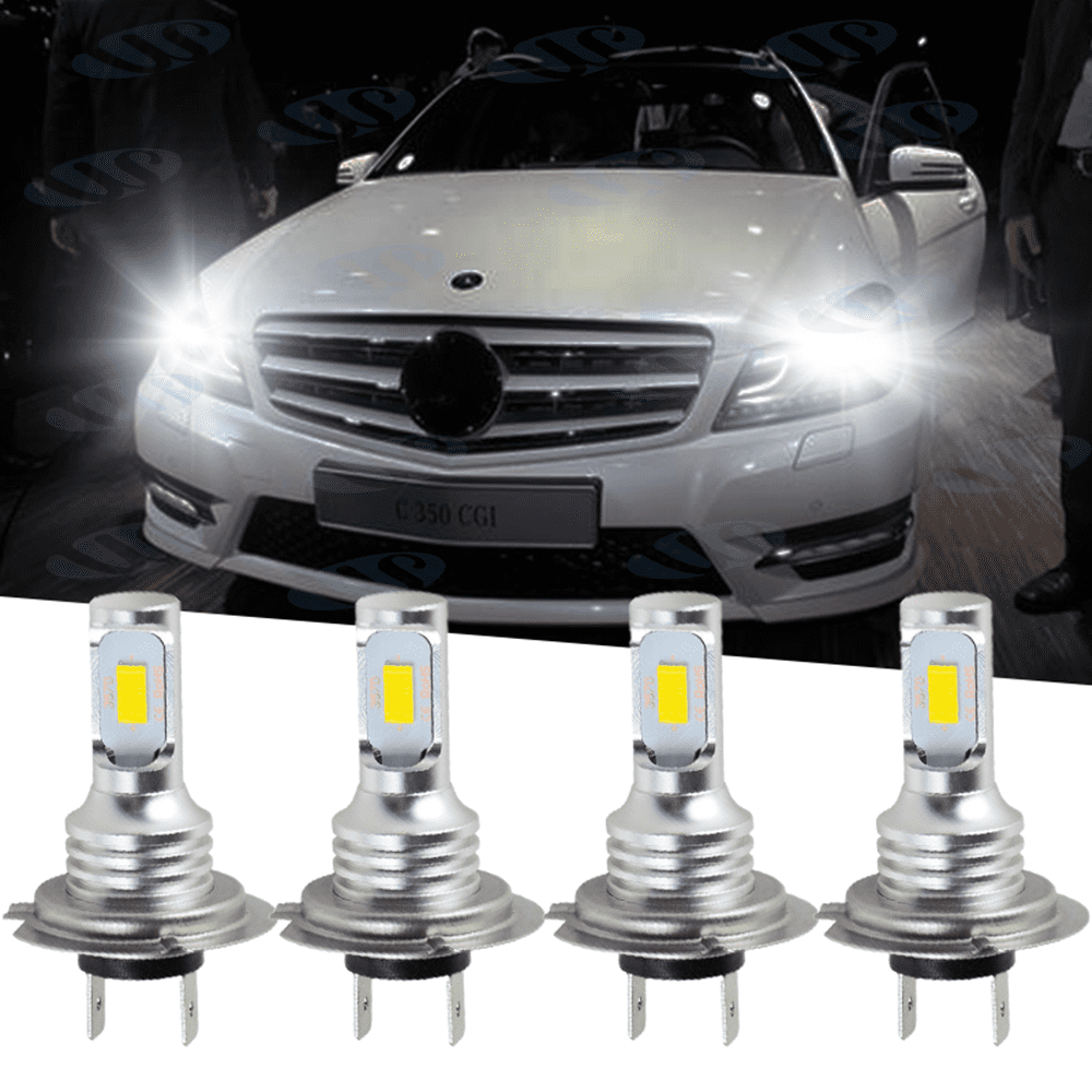 Combo Headlight High & Low Beam LED Bulbs For Mercedes-Benz C250 C300 ...