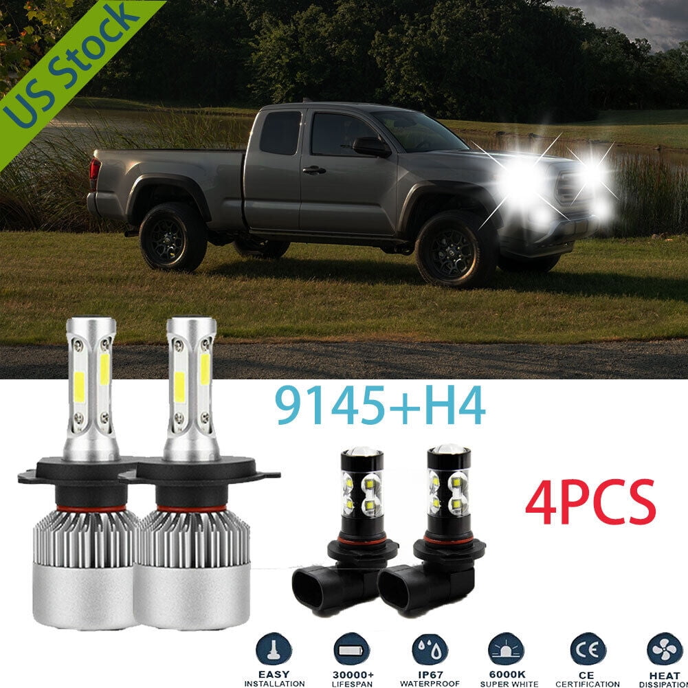 Combo LED Headlight Kit for Toyota Tacoma 2005-2011 Hi/Low Beam +Fog ...