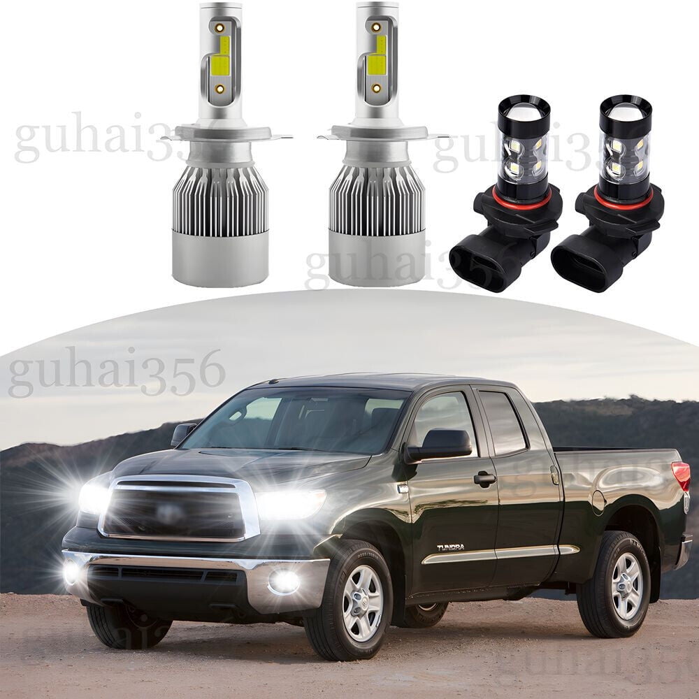 Combo LED High & Low Beam Headlights +Fog Light Bulbs kit for Toyota ...