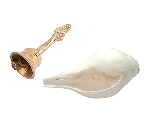 Combo Of Nagpari Head Pooja Puja (1 No) Bell Ghanti With Natural ...