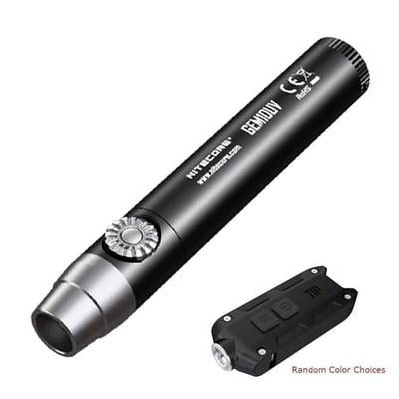 Combo: Nitecore GEM10UV Flashlight -3W 365nm UV-A LED w/Tip Keychain ...