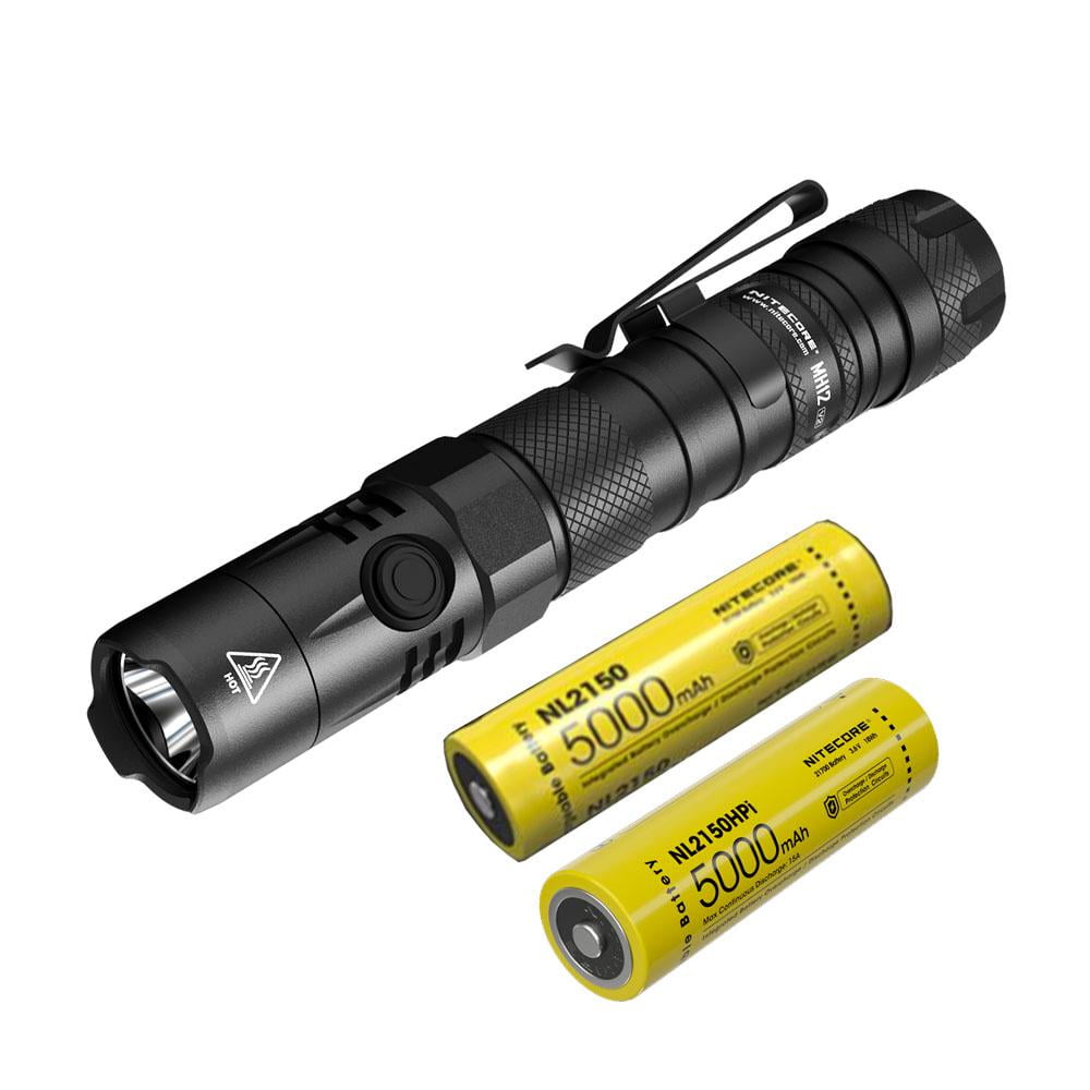 Combo: Nitecore MH12 V2 CREE XP-L2 V6 LED Flashlight -1200 Lumens ...