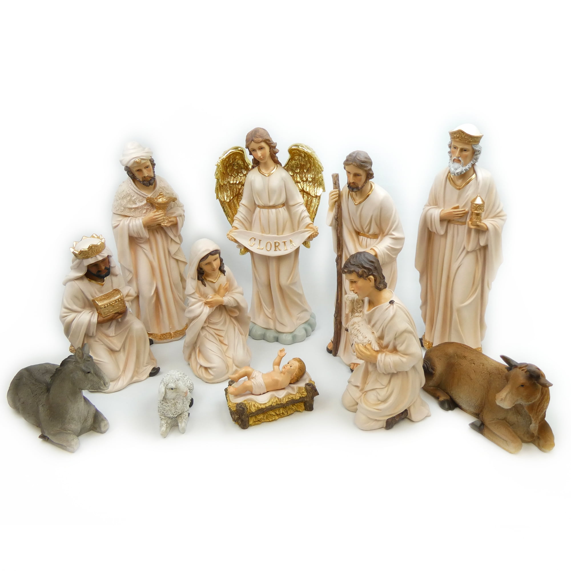 20” Traditional Christmas Nativity Scene - 12 Piece Set of highly ...