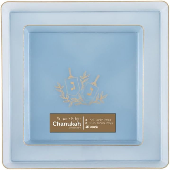 Combo Set 7.75 inch Salad Plates & 10.75" inch Square Plastic Plates ...