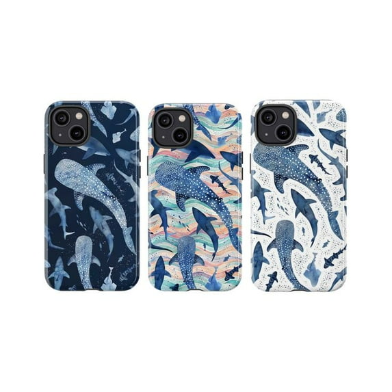 Combo of 3 Whale Shark Ocean Phone Case, Marine Life Protective Cover ...