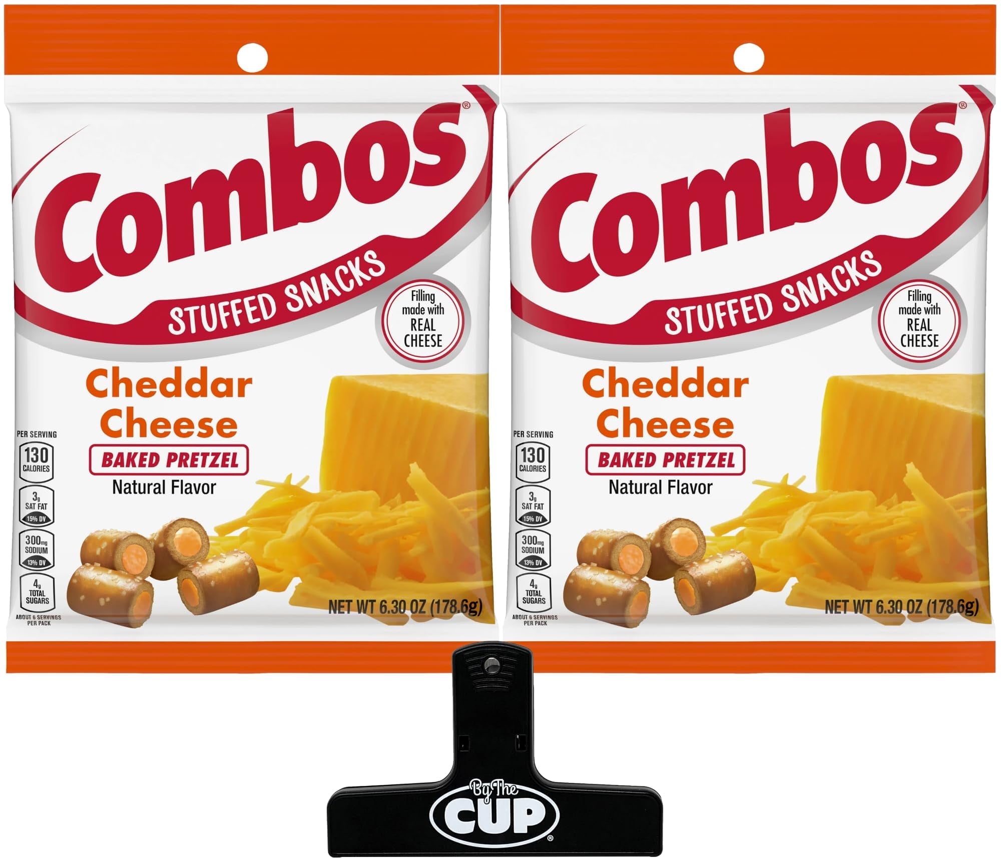 Combos Cheddar Cheese Baked Pretzels, 6.3 oz Bag (Pack of 2) with By ...