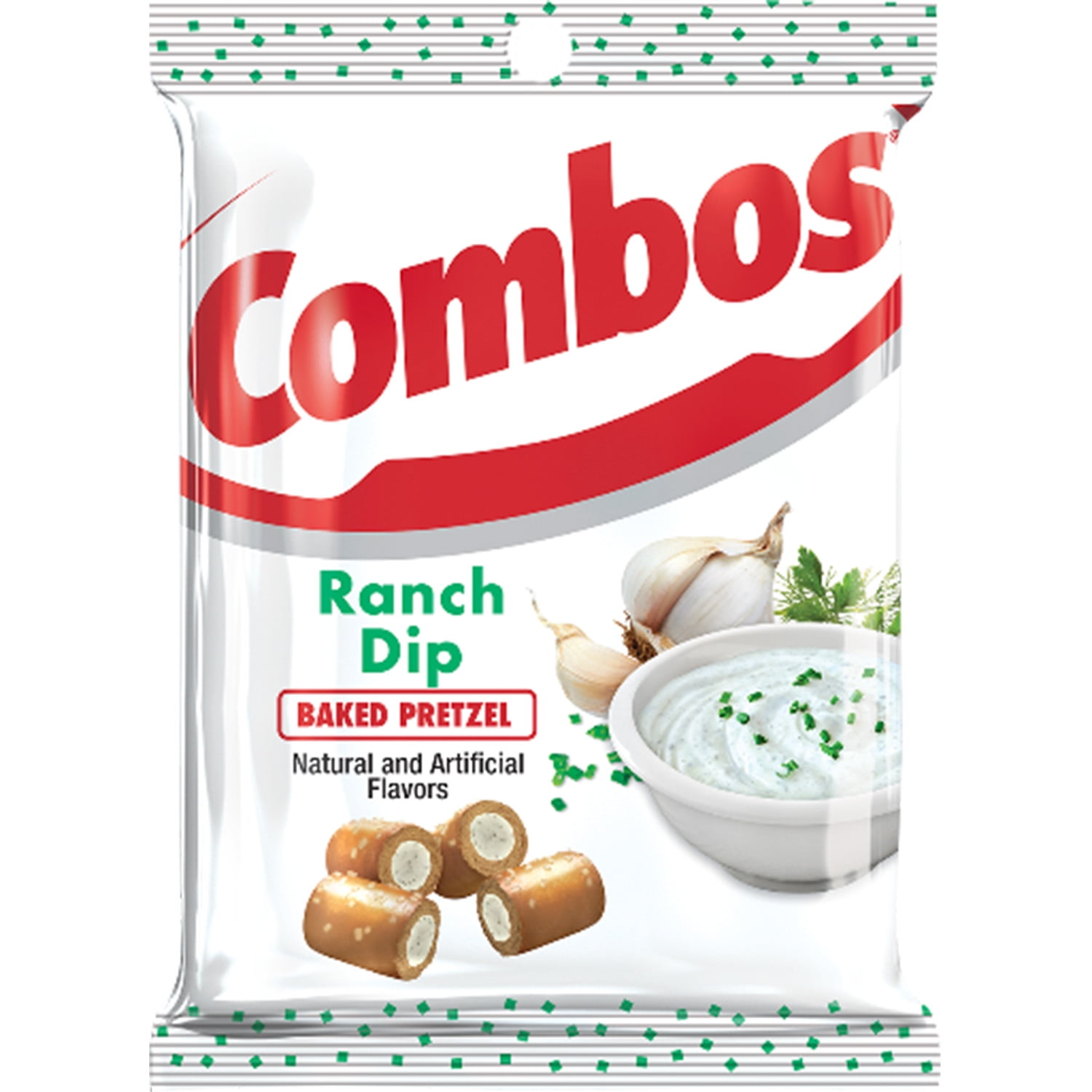 Combos Ranch Dip Baked Pretzel Snacks 6.3 oz Bag for Game Night and ...