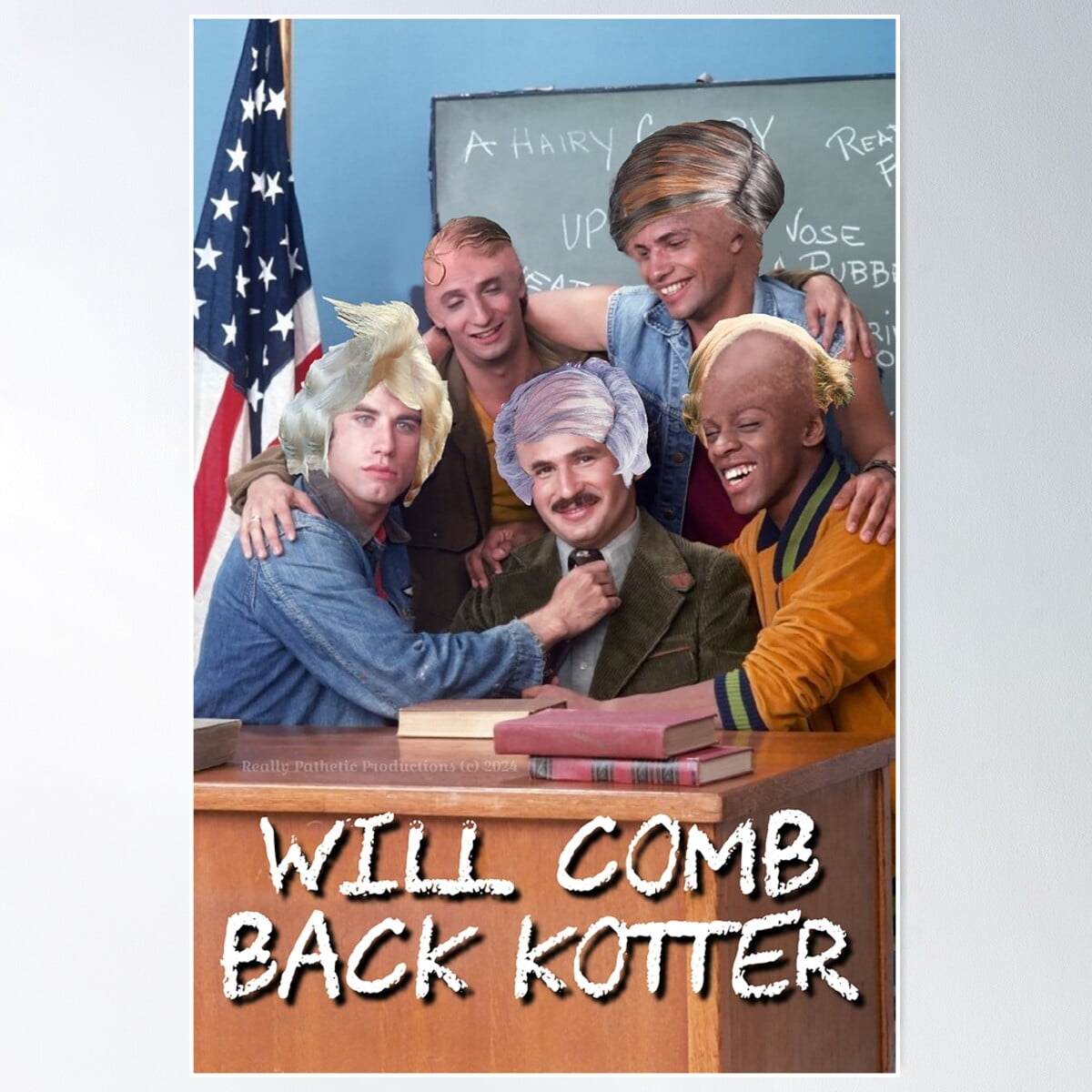 Combover To Gen X Comedy Poster Wall Art, Modern Wall Decor For Living ...
