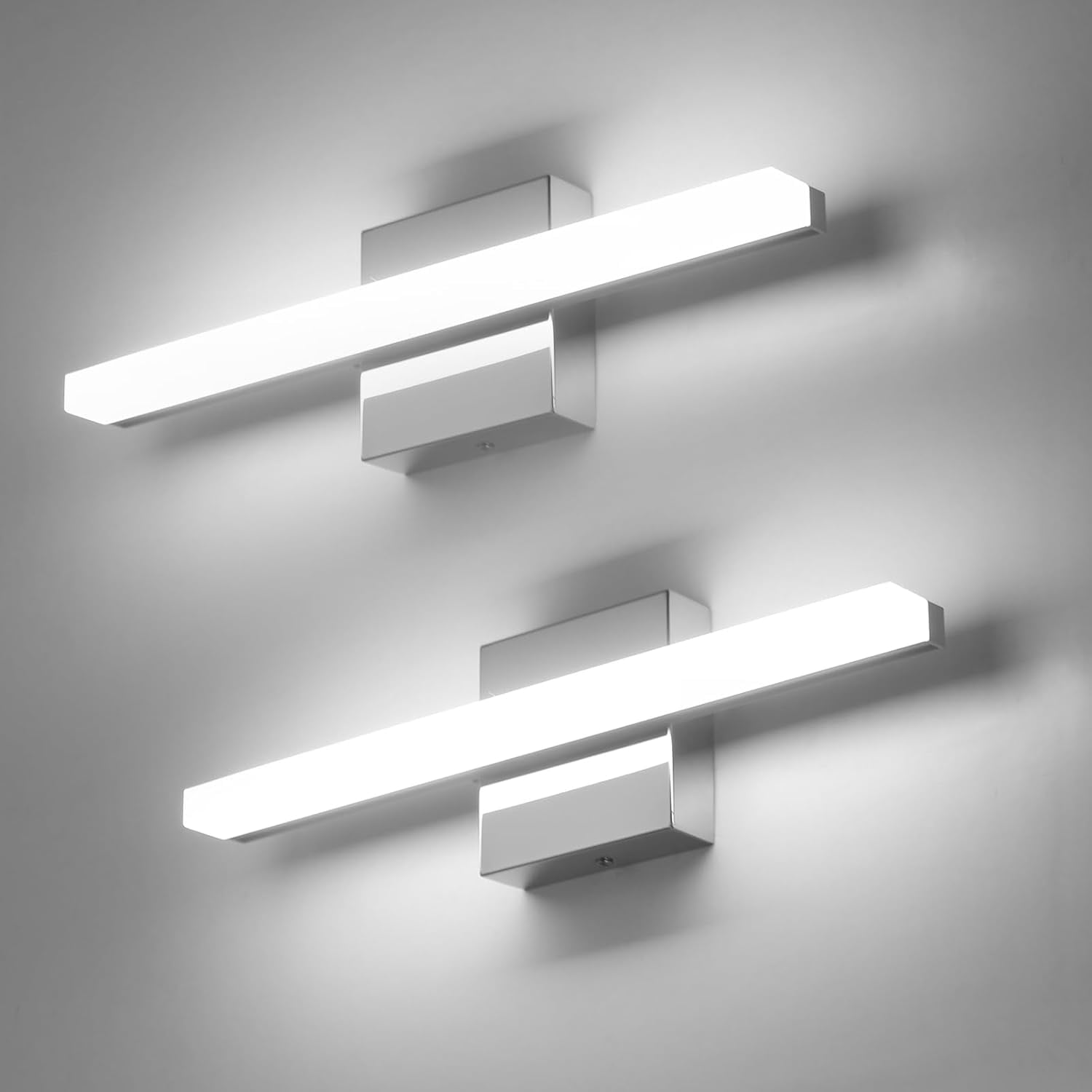 Combu Chrome LED Vanity Lights for Bathroom Mirror, 9W Bathroom Vanity ...