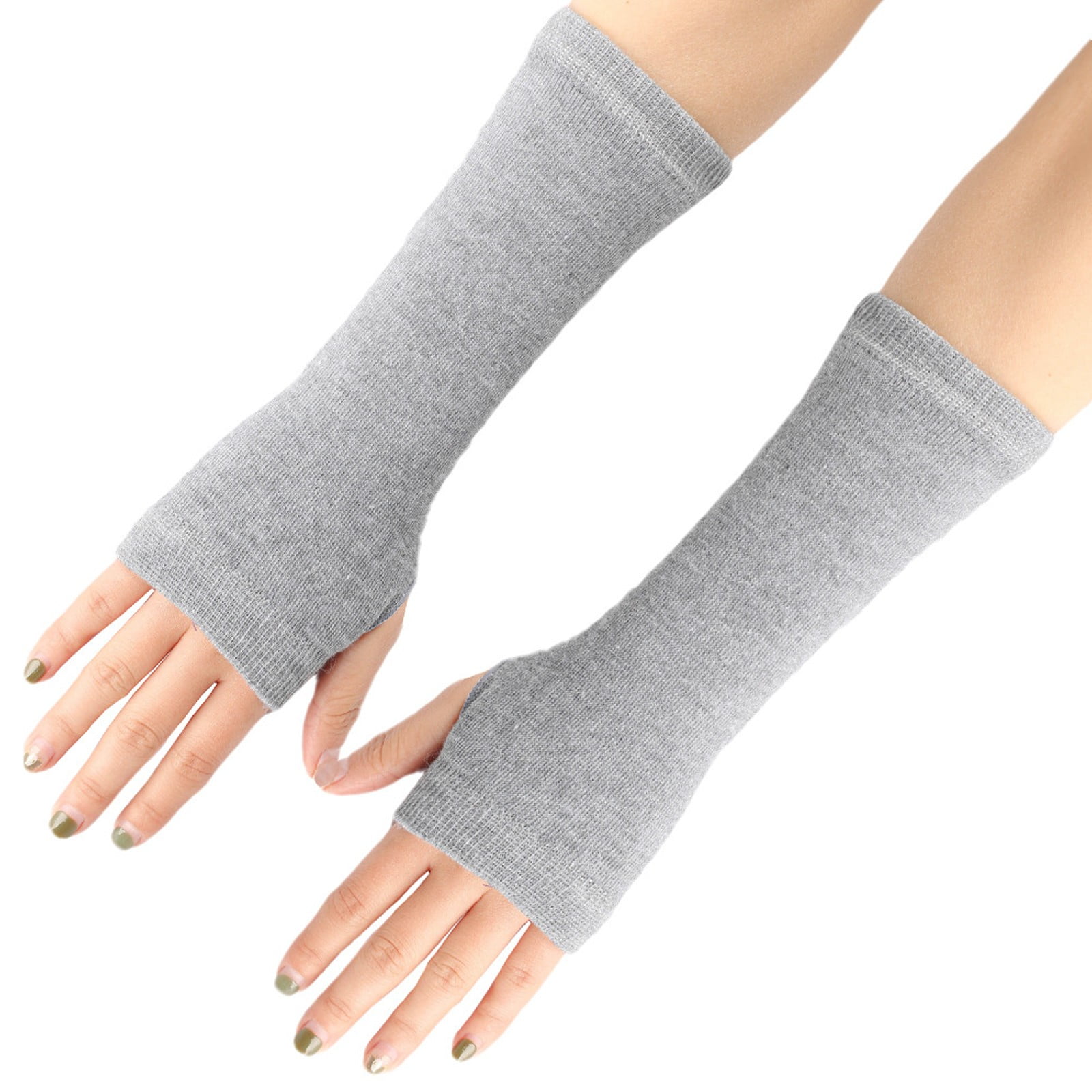 Comdrip Arm Compression Sleeve Women! Women Knitted Arm Fingerless Long ...