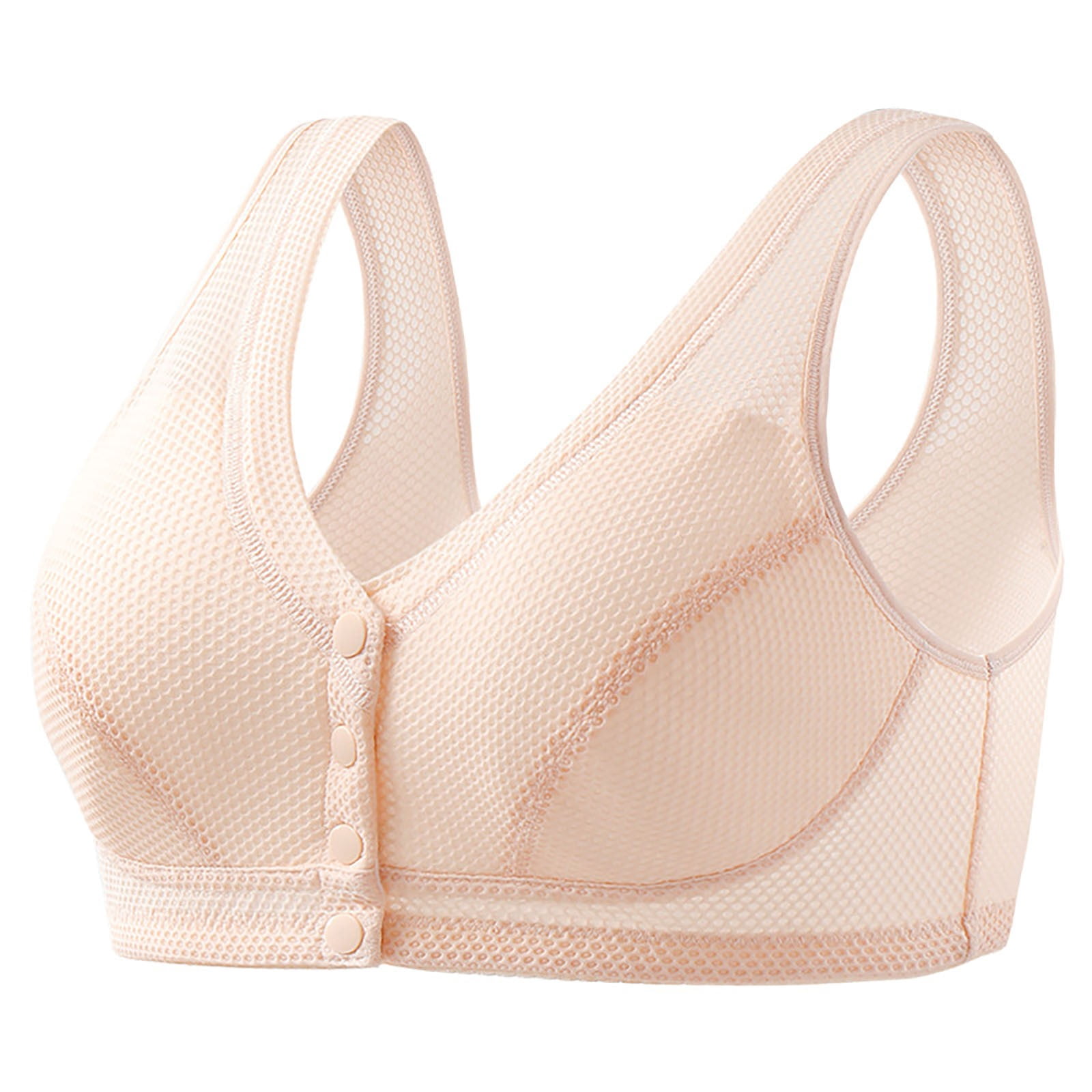 Comdrip Bras for Older Women Front Closure, Front Buckle Vest Style ...