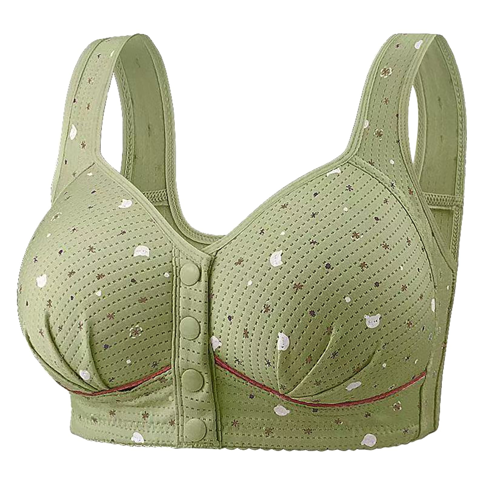 Comdrip Front Clasp Bras for Women No Underwire, Front Buckle Cotton ...