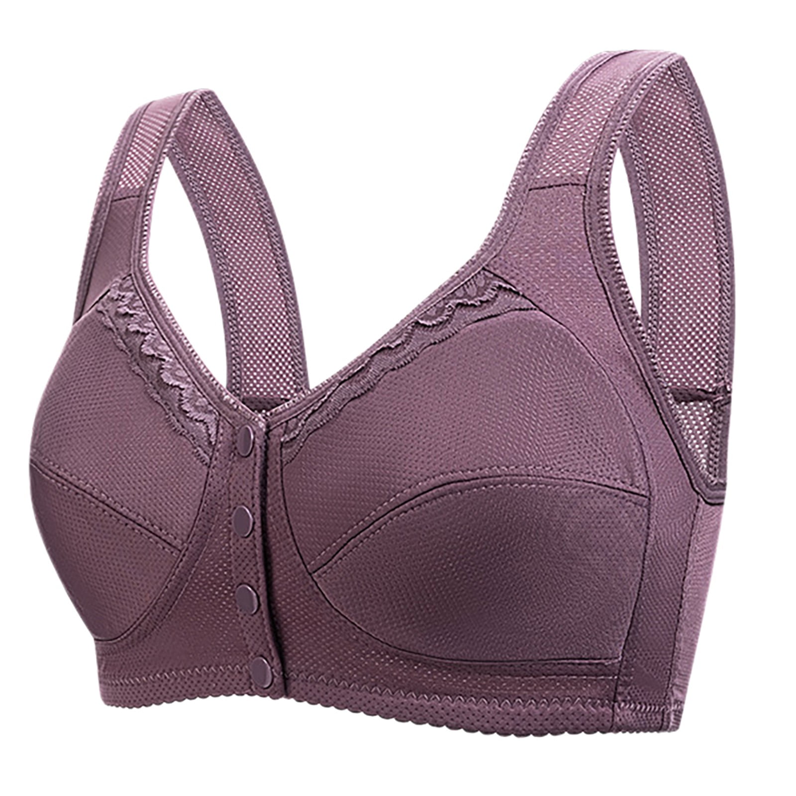 Comdrip Front Closing Bras for Older Women, Front Buckle Anti Sagging ...