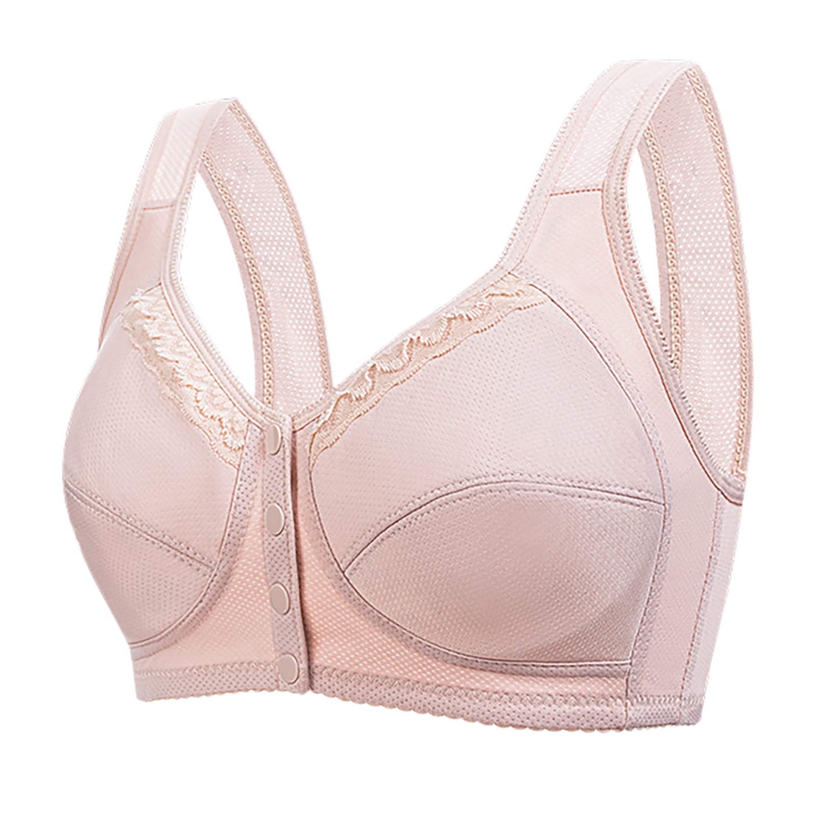 Comdrip Front Closing Bras for Older Women, Front Buckle Anti Sagging ...