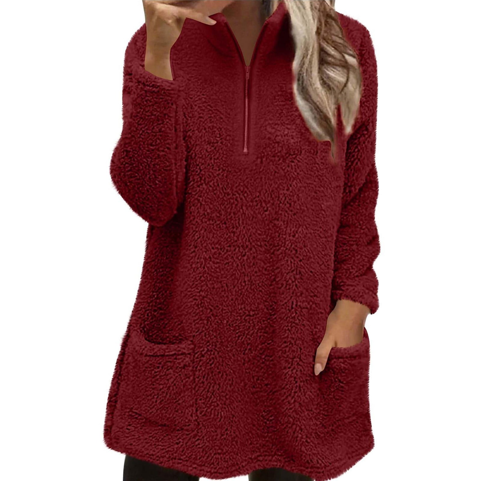 Comdrip Half Zip Pullover Women, Womens Fall Fashion 2025 Fuzzy Fleece ...