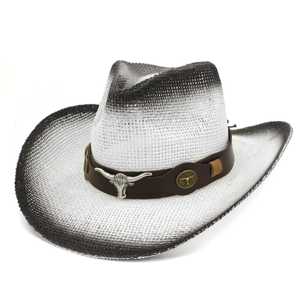 Comdrip Sombrero Vaquero Para Hombre! Men's Women's Straw Cowboy Hat ...