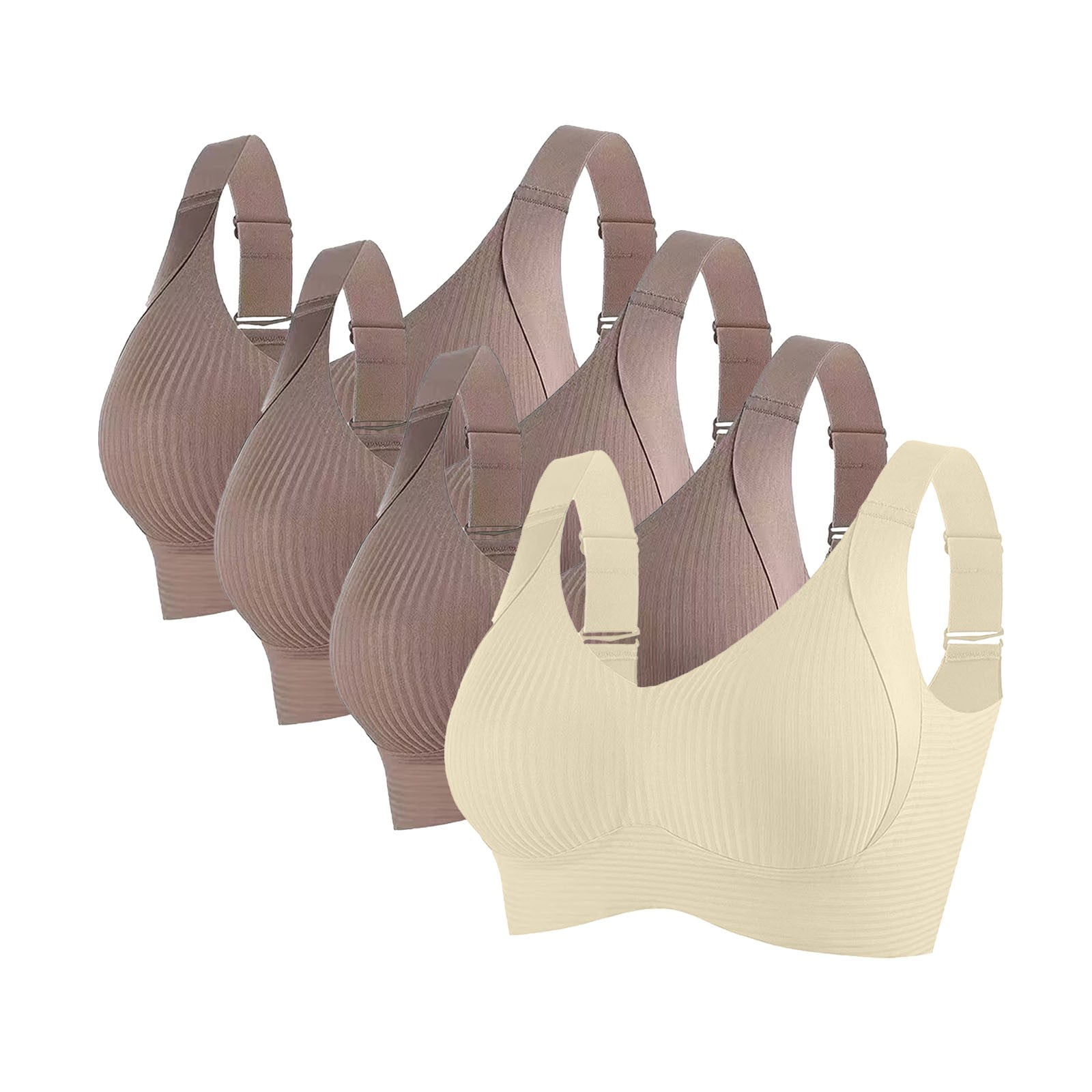 Comdrip Tshirt Bras for Women, Thin Laceless Ring Comfortable ...