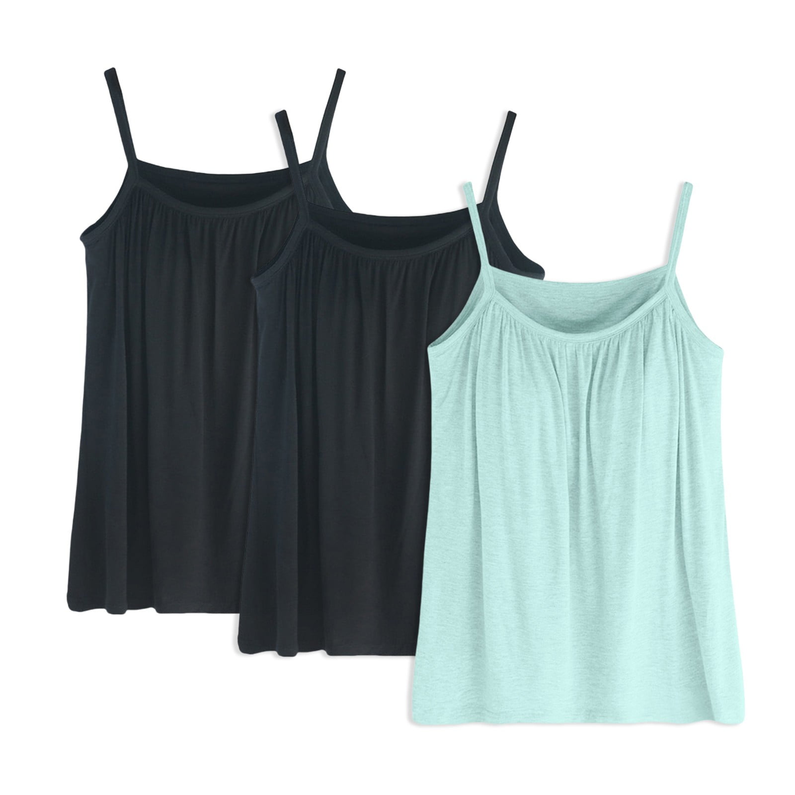 Comdrip Women's Tanks & Camis, Women's Plus Size Soft Tank Top with Bra ...