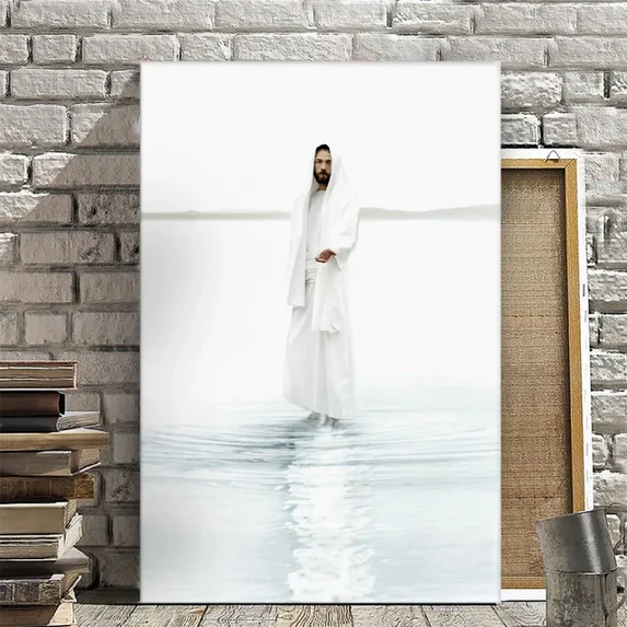 Come And See Jesus Poster Blue Painting Wall Art UNFRAMED PAPER POSTER ...