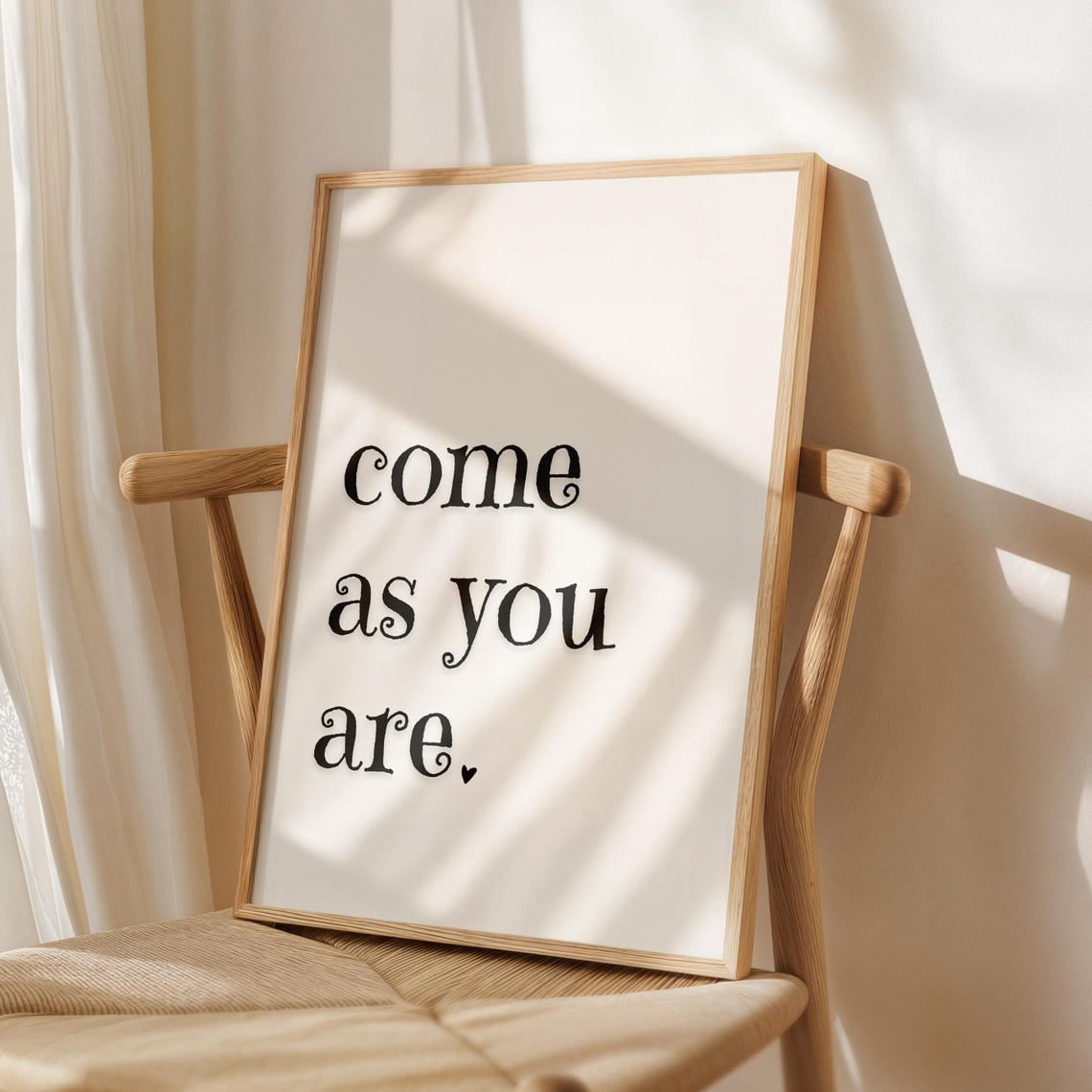 Come As You Are Wall Art Print, Minimalist Typography Poster, Modern ...