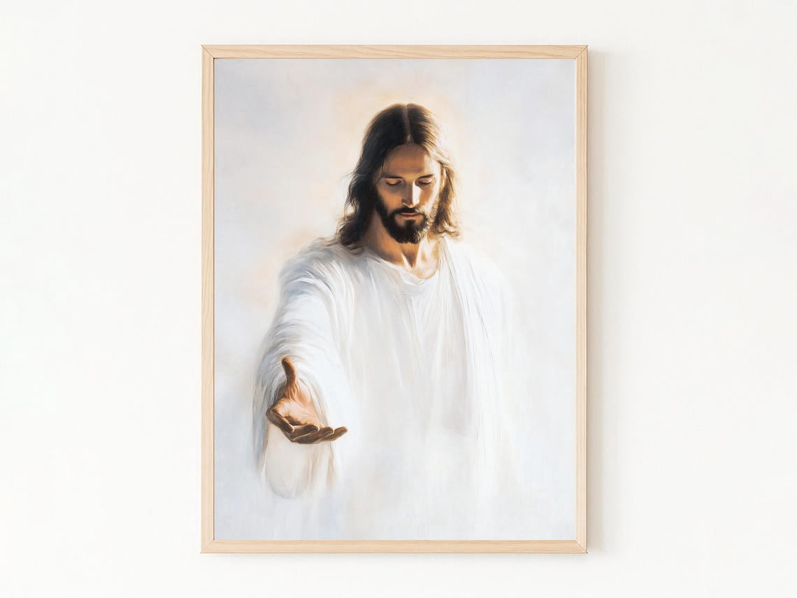 Come Follow Me, Jesus Portrait, Christian Artwork, Catholic Art Wall ...