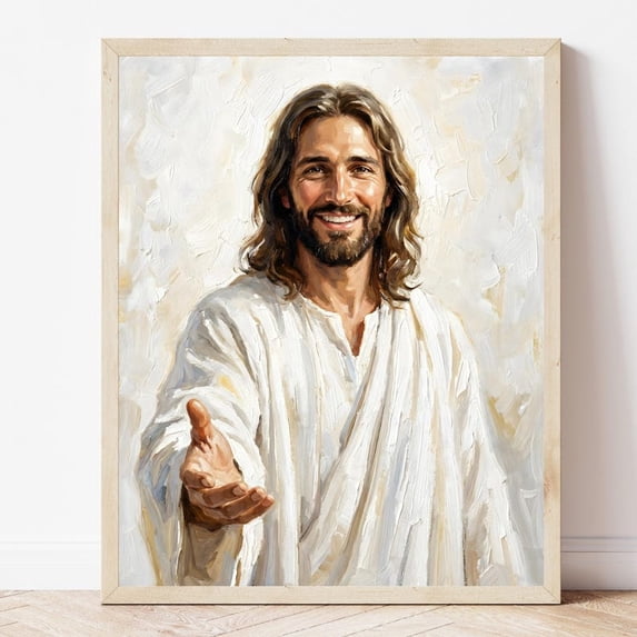 Come Follow Me Jesus Portrait | Christian Wall Art Print | Oil painting ...