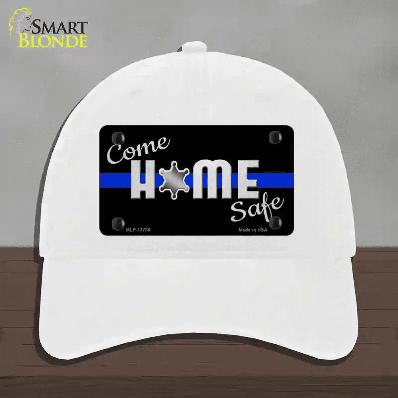 Come Home Safe Novelty License Plate Hat Tag Unconstructed Cotton White ...