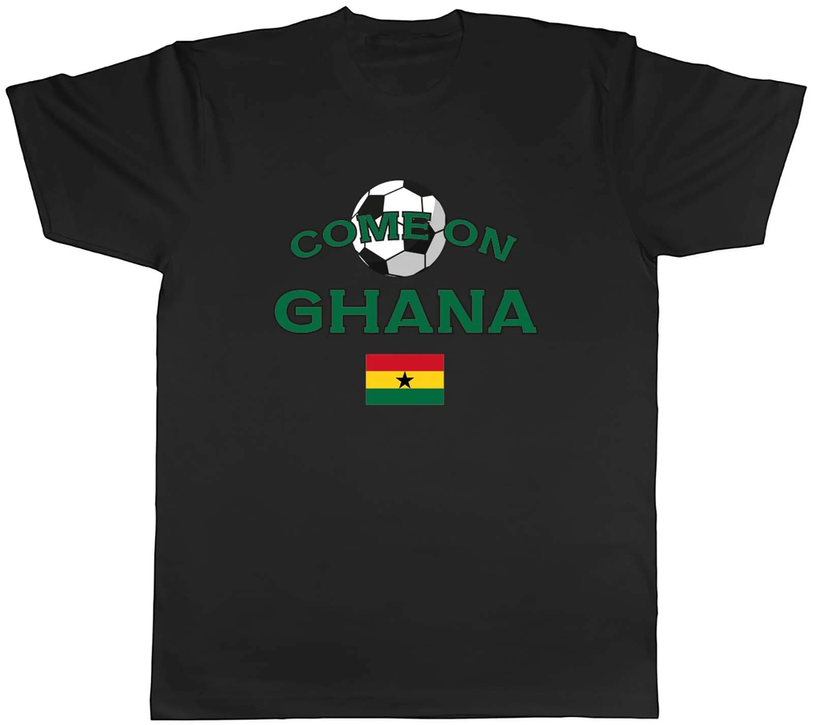 Come On Ghana Soccer Fan Unisex T-Shirt with Ghana Flag, S-5XL ...